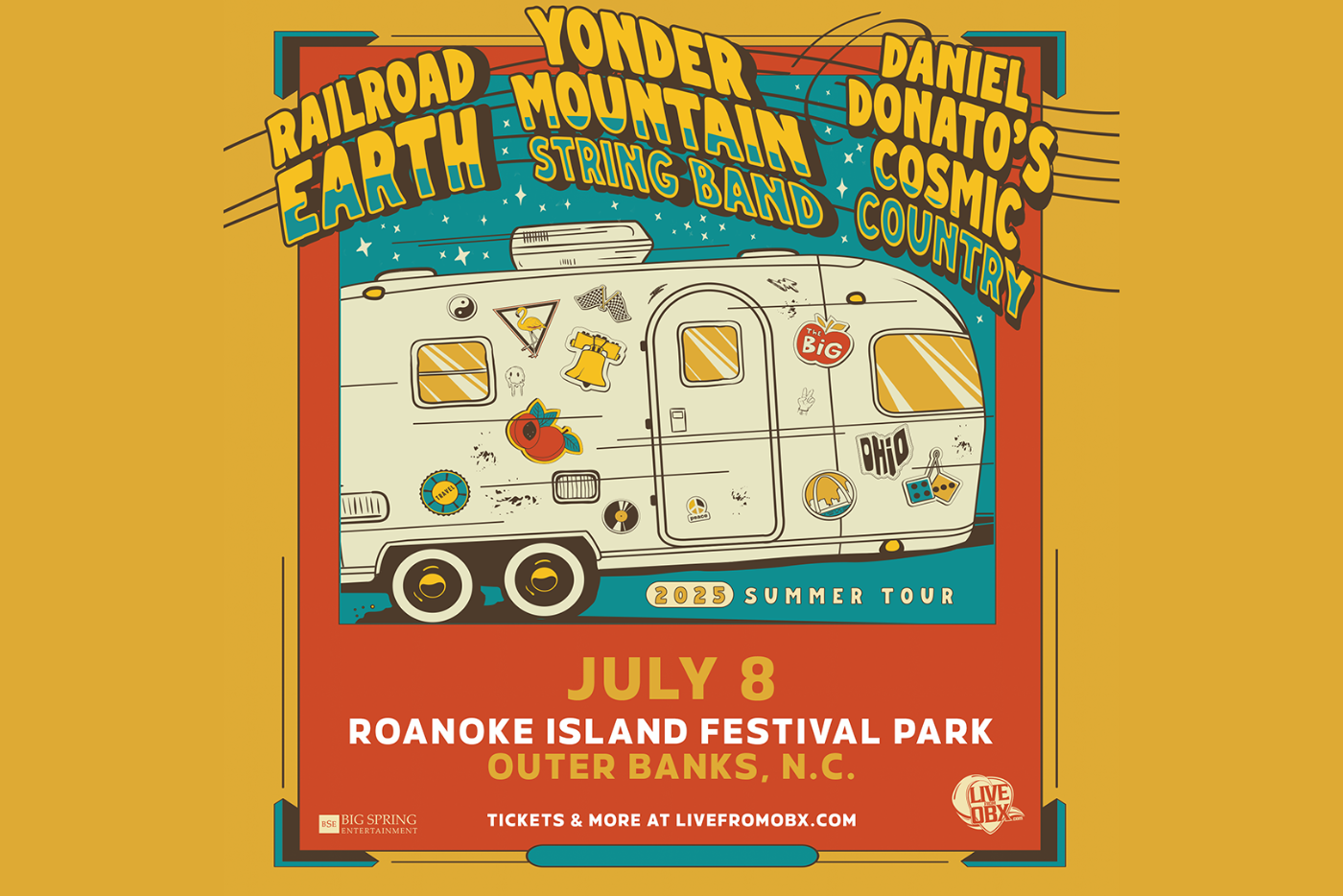 Railroad Earth, Daniel Donato's Cosmic Country, and Yonder Mountain String Band | Roanoke Island